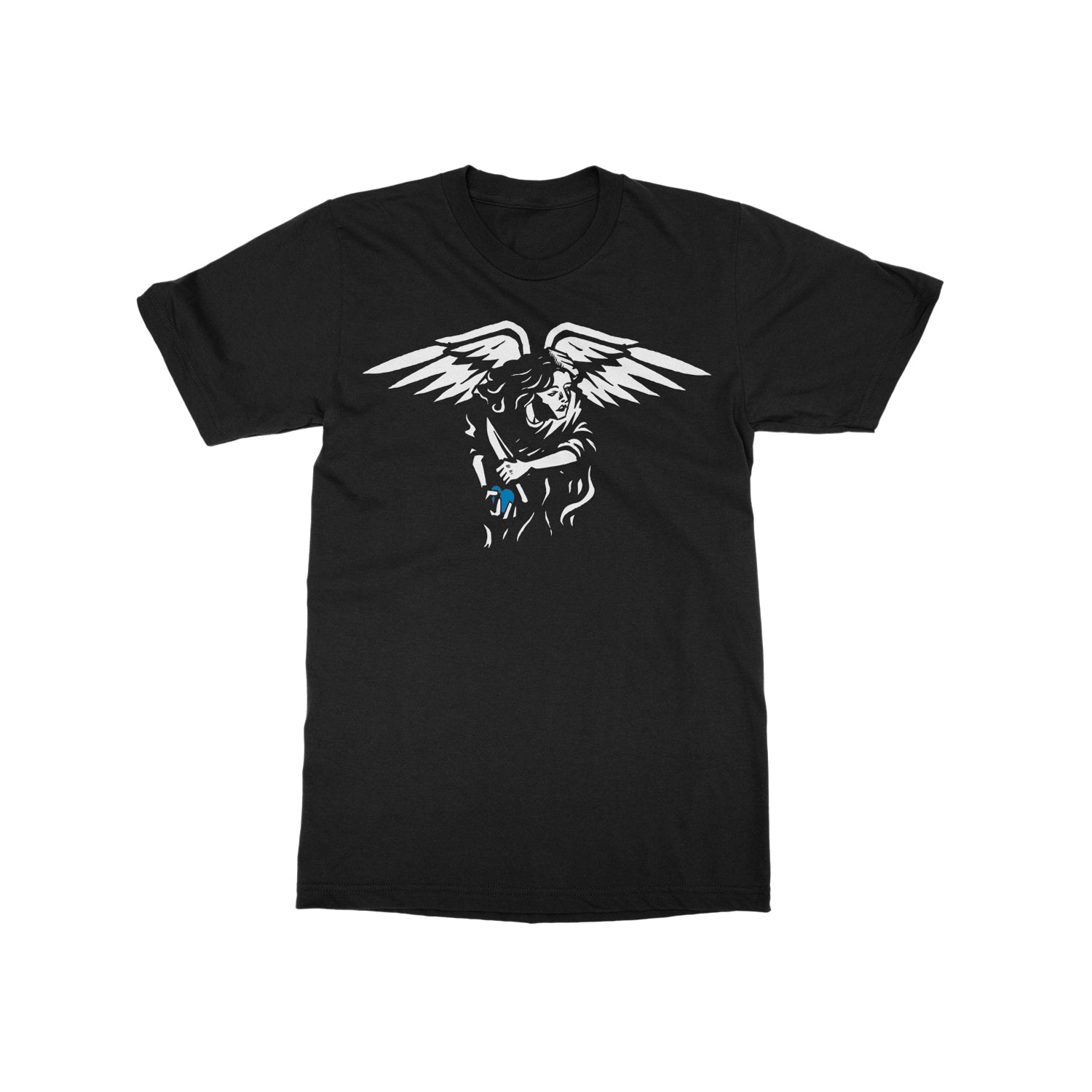 Angel Blue Heart Black T-Shirt – Rise Records